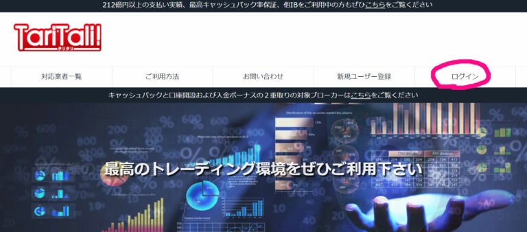 TariTali（タリタリ）の使い方について解説！初心者必見！ | てりの海外FXキャッシュバック